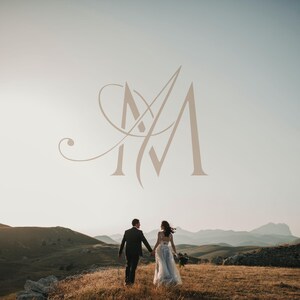 AM Monogram Logo • Floral Wedding Initial (instant Download) - Etsy