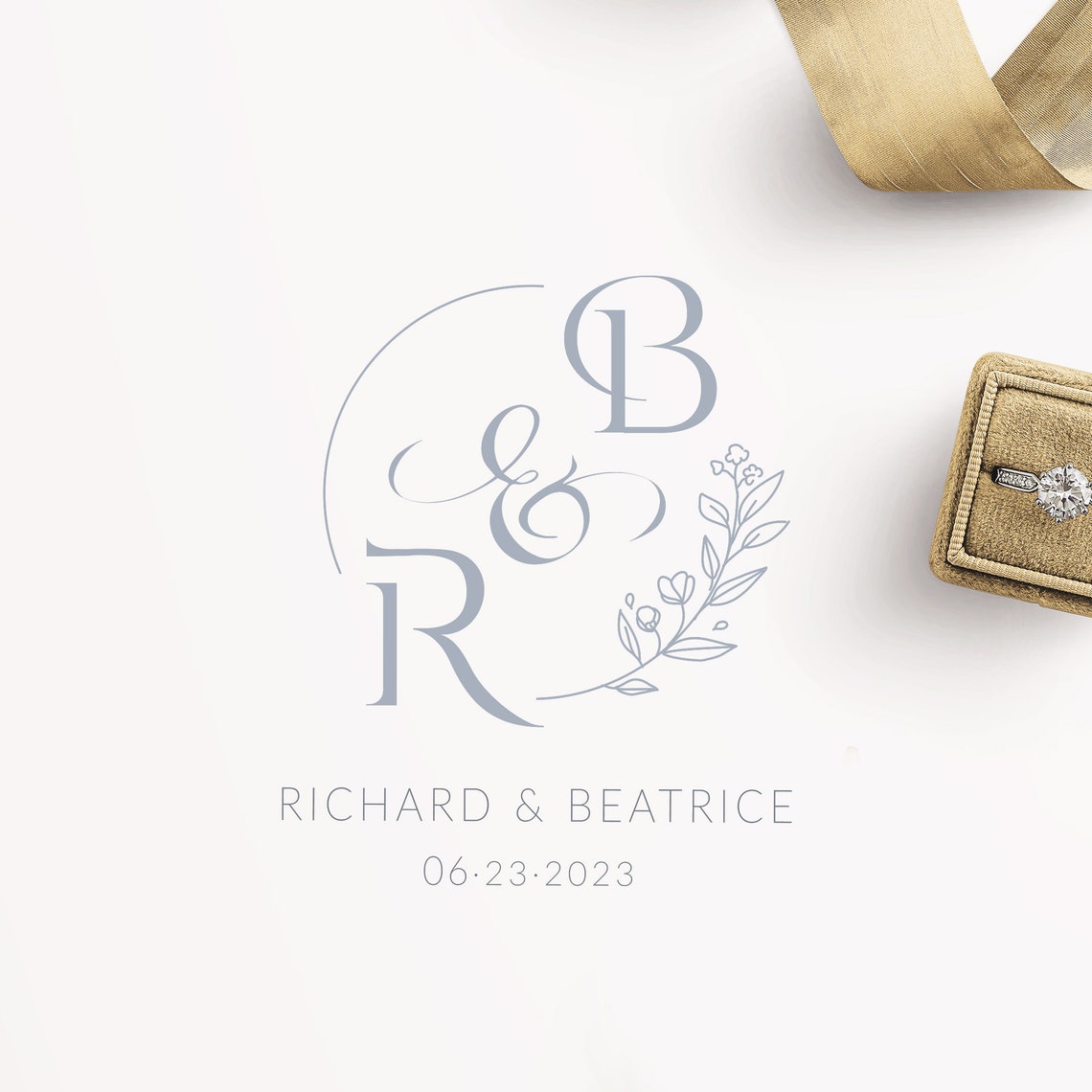 Elegant WEDDING Logo, Modern Wedding Monogram, Monogram Logo With ...
