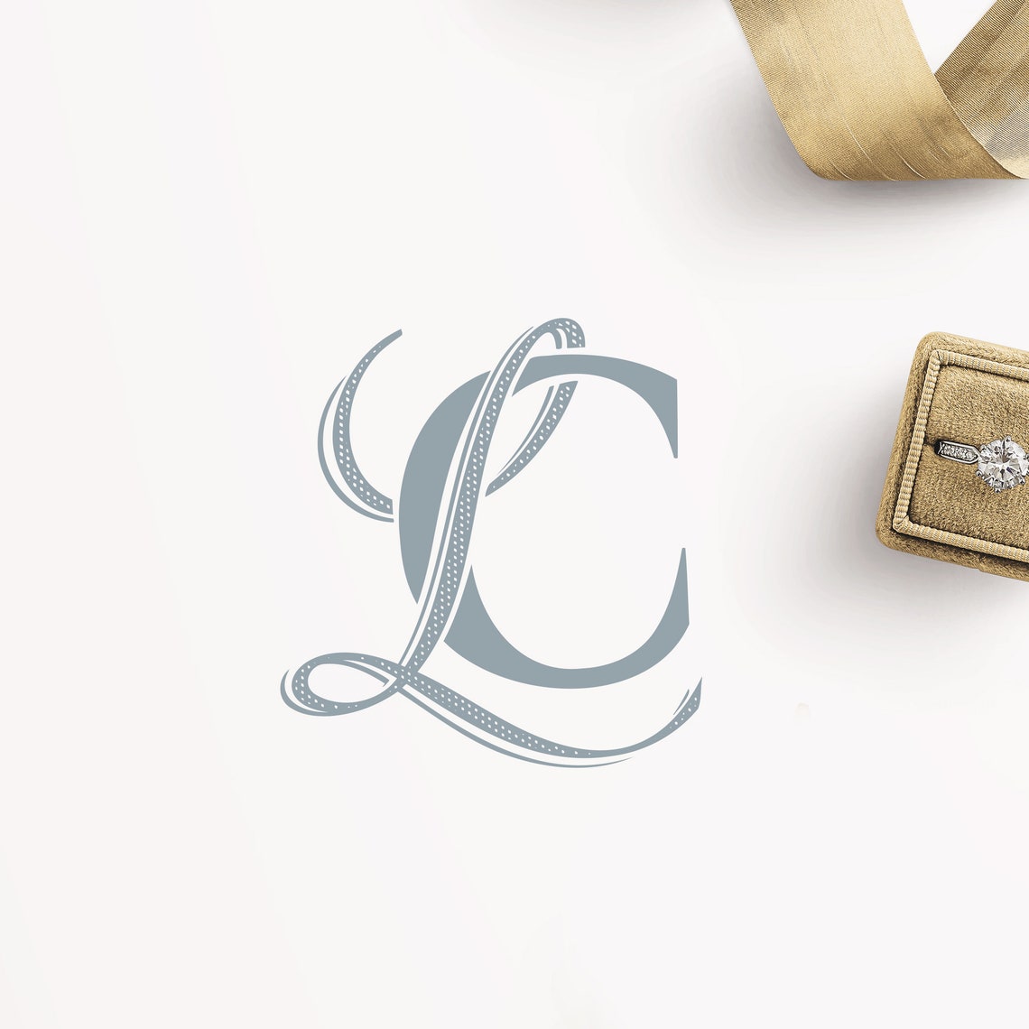 2 Letters Monogram LC Dot Decorated • Lc Logo • INSTANT Download • LC ...