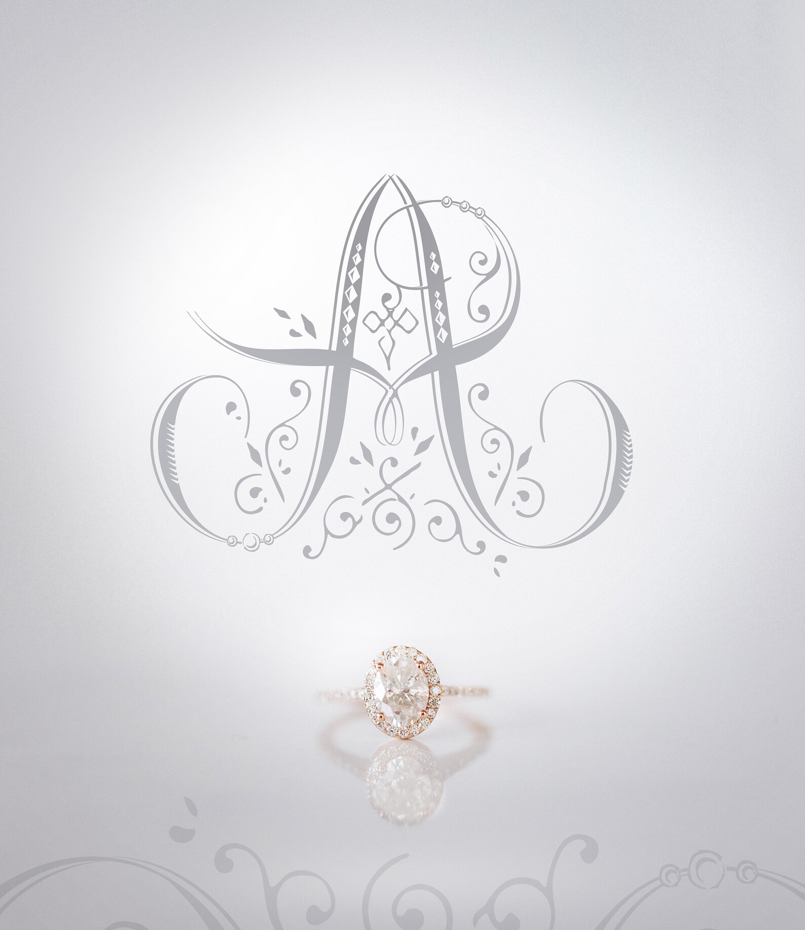 One Letter Monogram, Monogram Logo, Wedding Logo, Flowers, Wedding ...