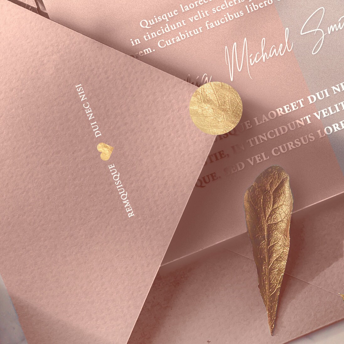 Acrylic Frosted Card Mockup, PSD Acrylic Invitation Mockup, Gold ...