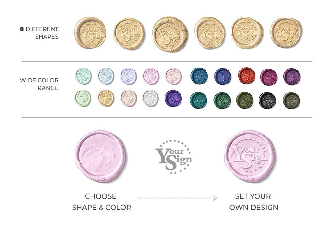 PSD Wax Seal Creator, Stamp Mockup - Etsy