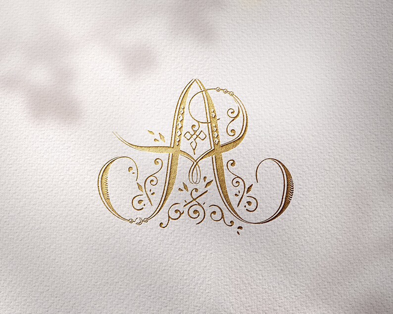 One Letter Monogram Monogram Logo Wedding Logo Flowers - Etsy