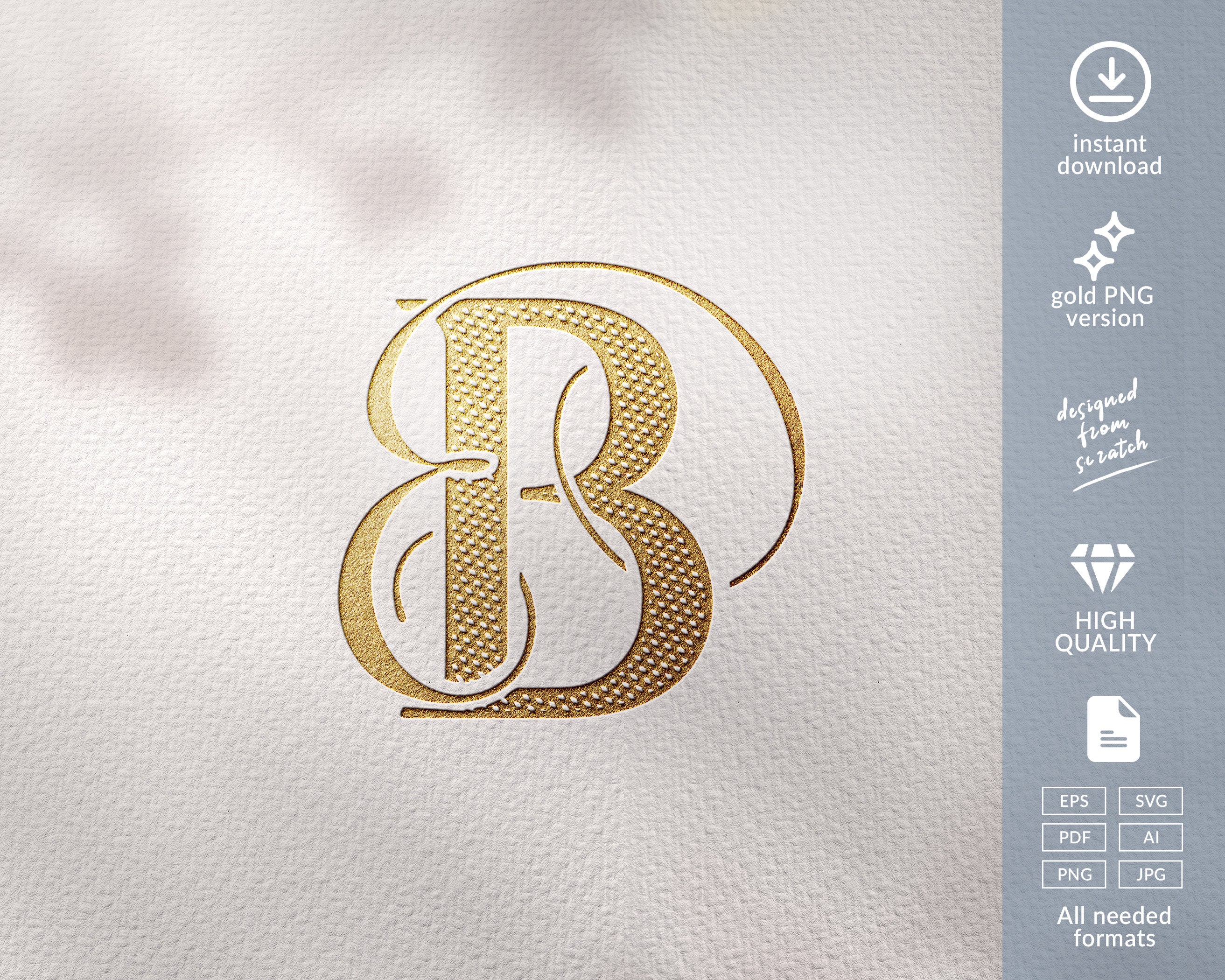 2 Letters Monogram BB • Bb Logo • INSTANT Download • BB Wedding ...