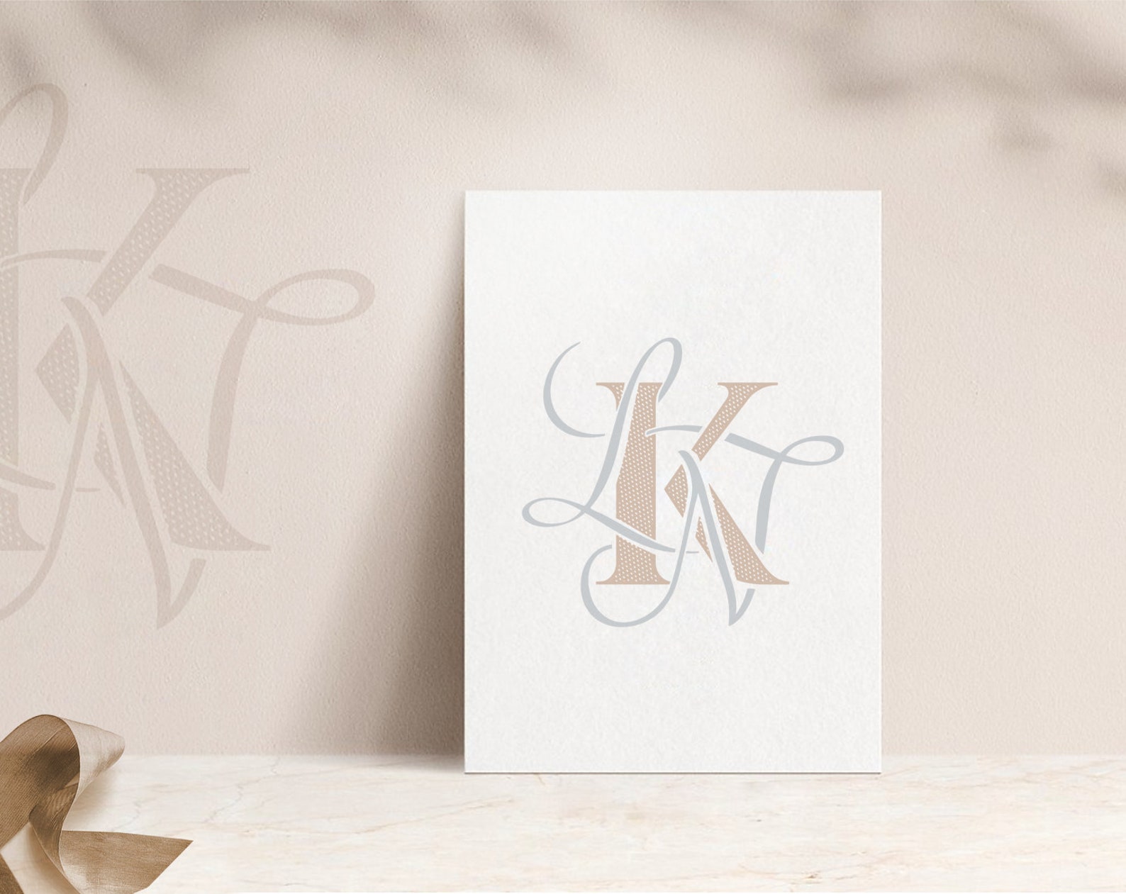 3 Letter Colorful Wedding Monogram, 3 Letters Monogram Logo With Colors ...