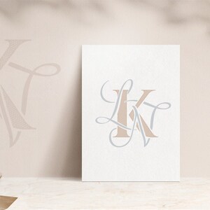 3 Letter Colorful Wedding Monogram, 3 Letters Monogram Logo With Colors ...