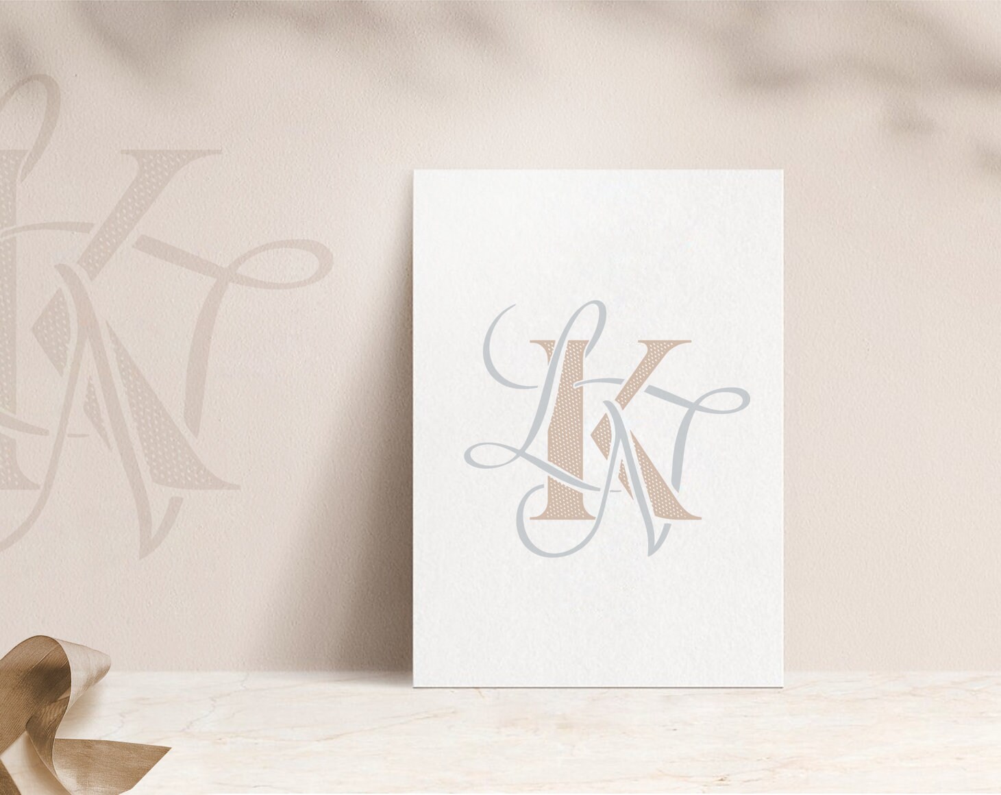 3 Letter Colorful Wedding Monogram, 3 Letters Monogram Logo With Colors ...