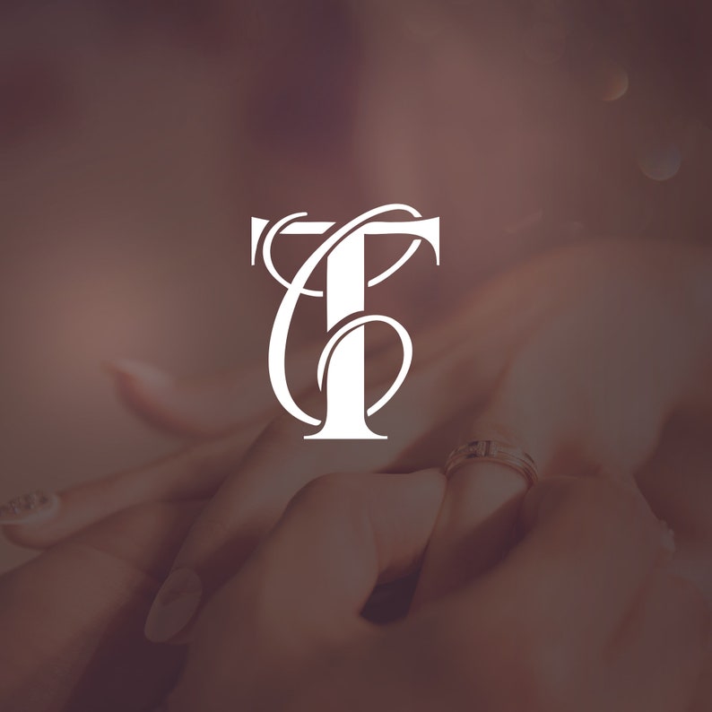 Modern Wedding Monogram Logo, Two Letters Logo, Minimalist Wedding ...