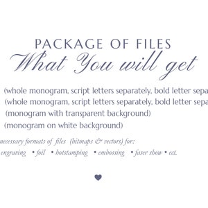 3 Letter Colorful Wedding Monogram, 3 Letters Monogram Logo With Colors ...