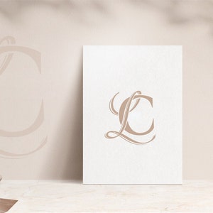 2 Letters Monogram LC • Lc Logo • INSTANT Download • LC Wedding ...