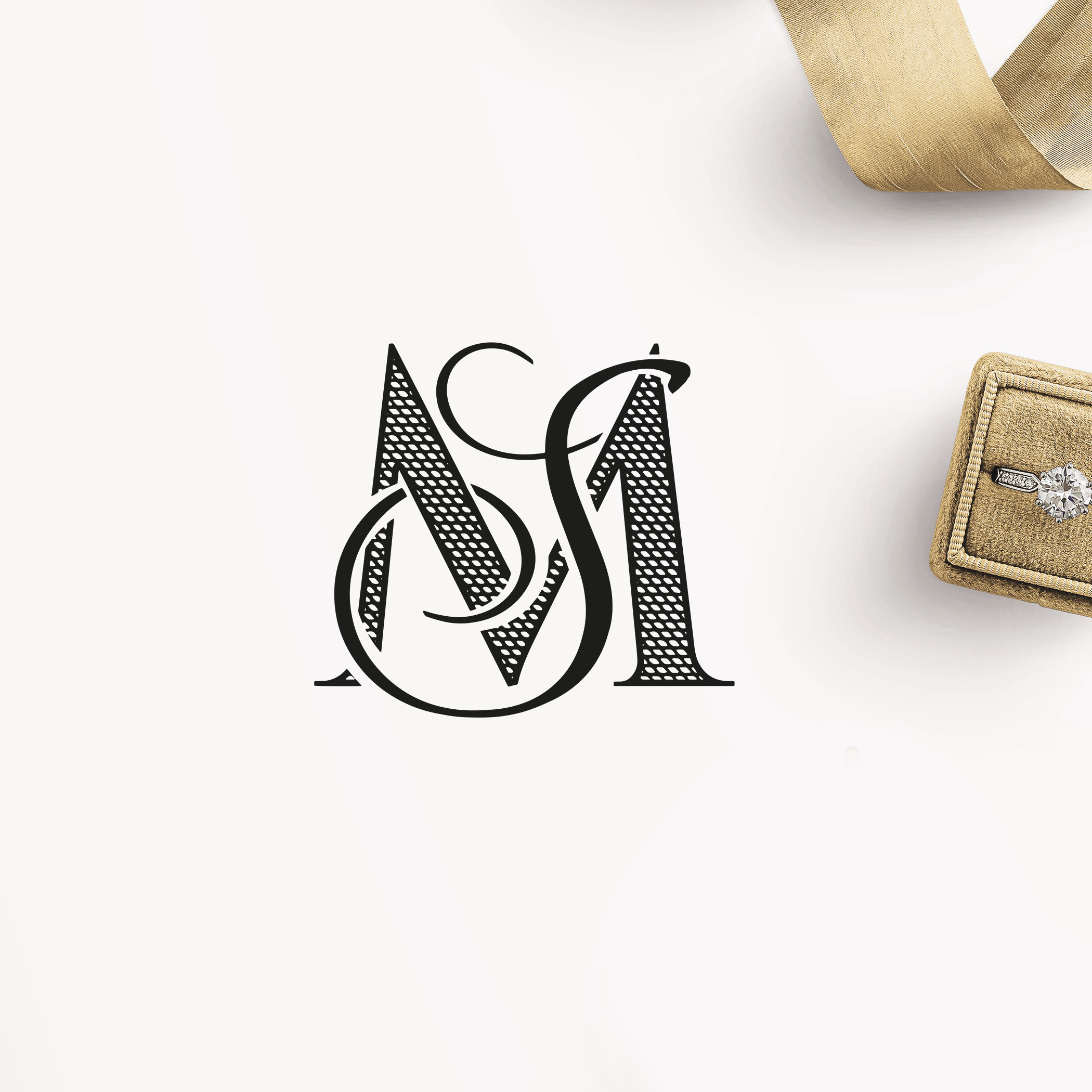 Modern Wedding Monogram Logo, Two Letters Logo, Minimalist Wedding ...