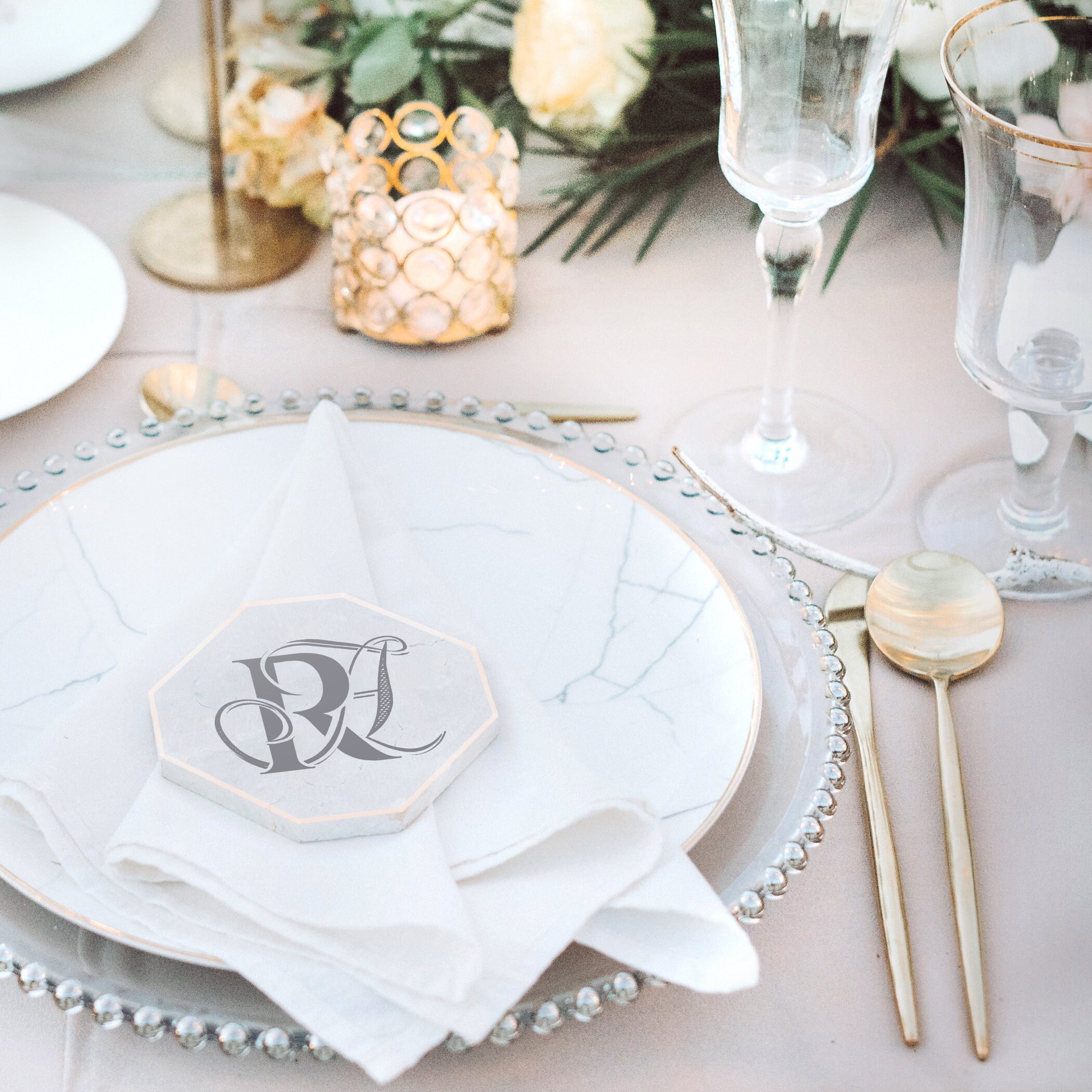Typography Monogram Logo, Digital Download, Modern Wedding Monogram ...