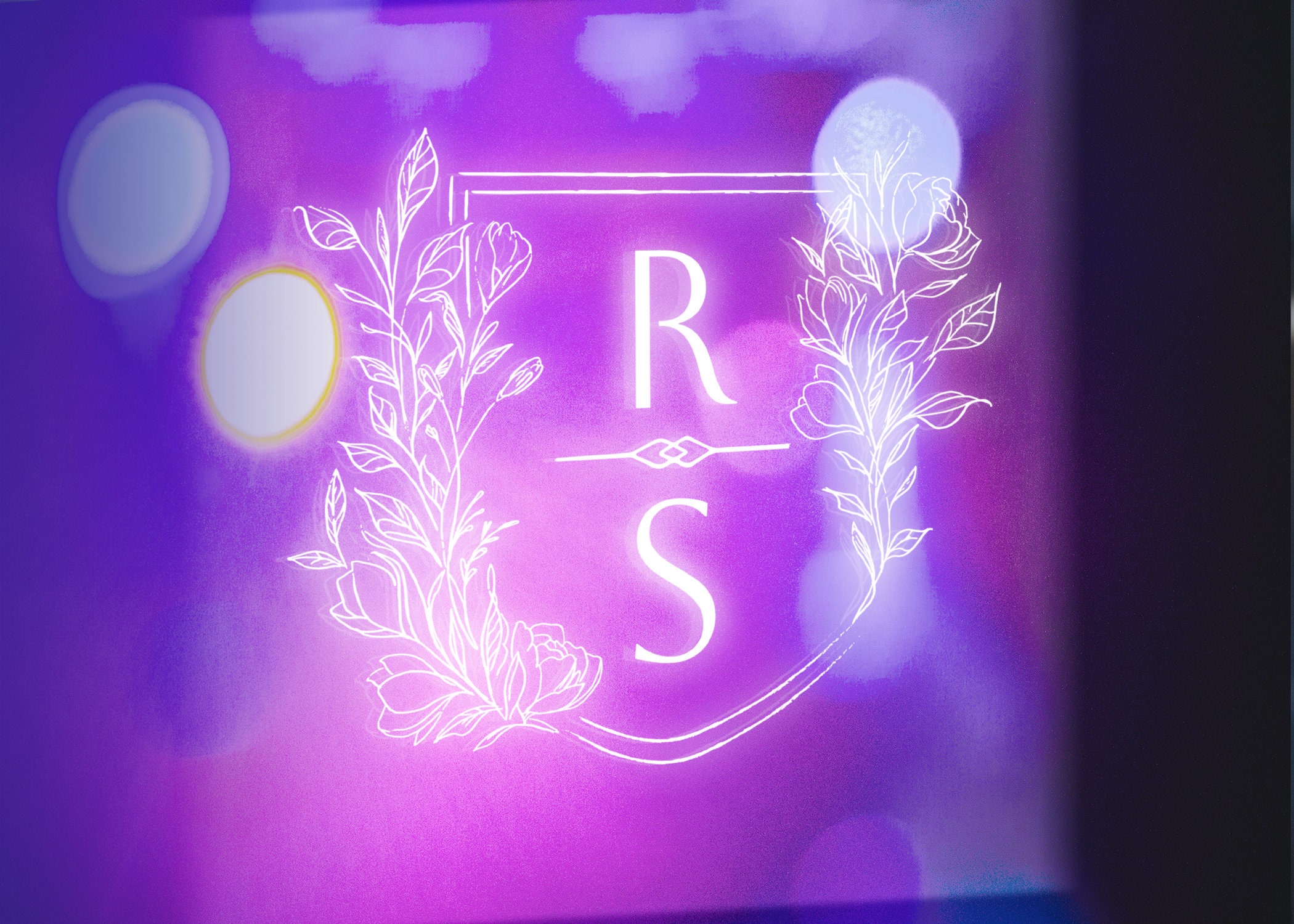 Gold Monogram With Flowers and Crest, Wedding Monogram Logo, SVG ...