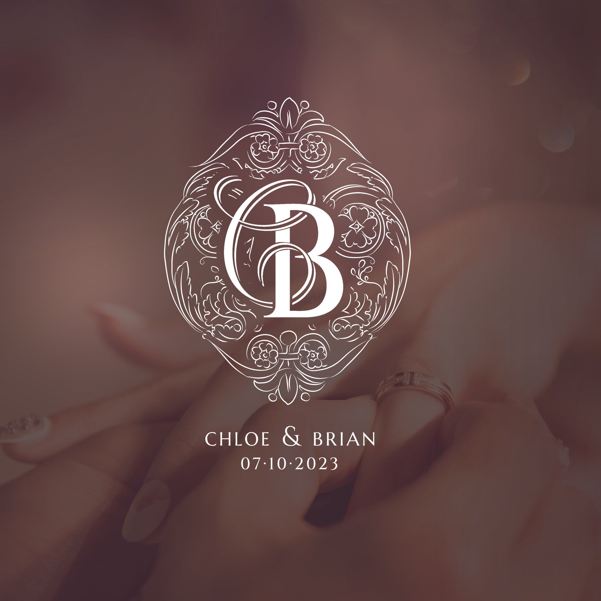 Royal Wedding Monogram, Modern Classic Wedding Monogram Digital ...