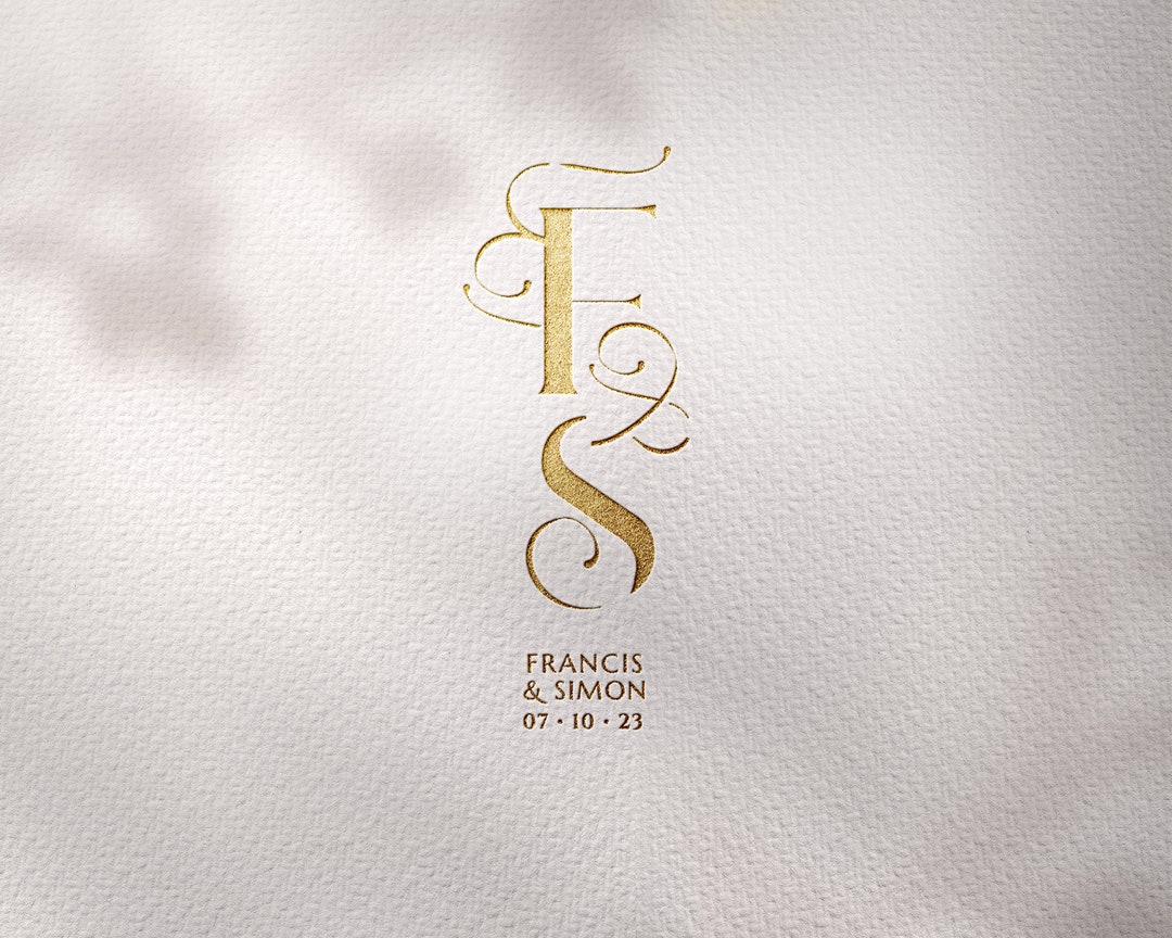 Wedding Monogram Eses Floreses Typography, Two Letters Logo, Wedding ...