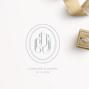 Royal Wedding Monogram, Three Letters Monogram Logo, Royal Logo, SVG ...