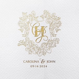 3 Letter Wedding Monogram, Three Letters Monogram Logo, 3 Letters ...