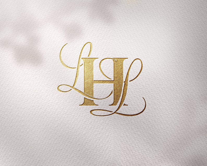 3 Letters Wedding Monogram, Three Letters Monogram Logo, 3 Letters ...