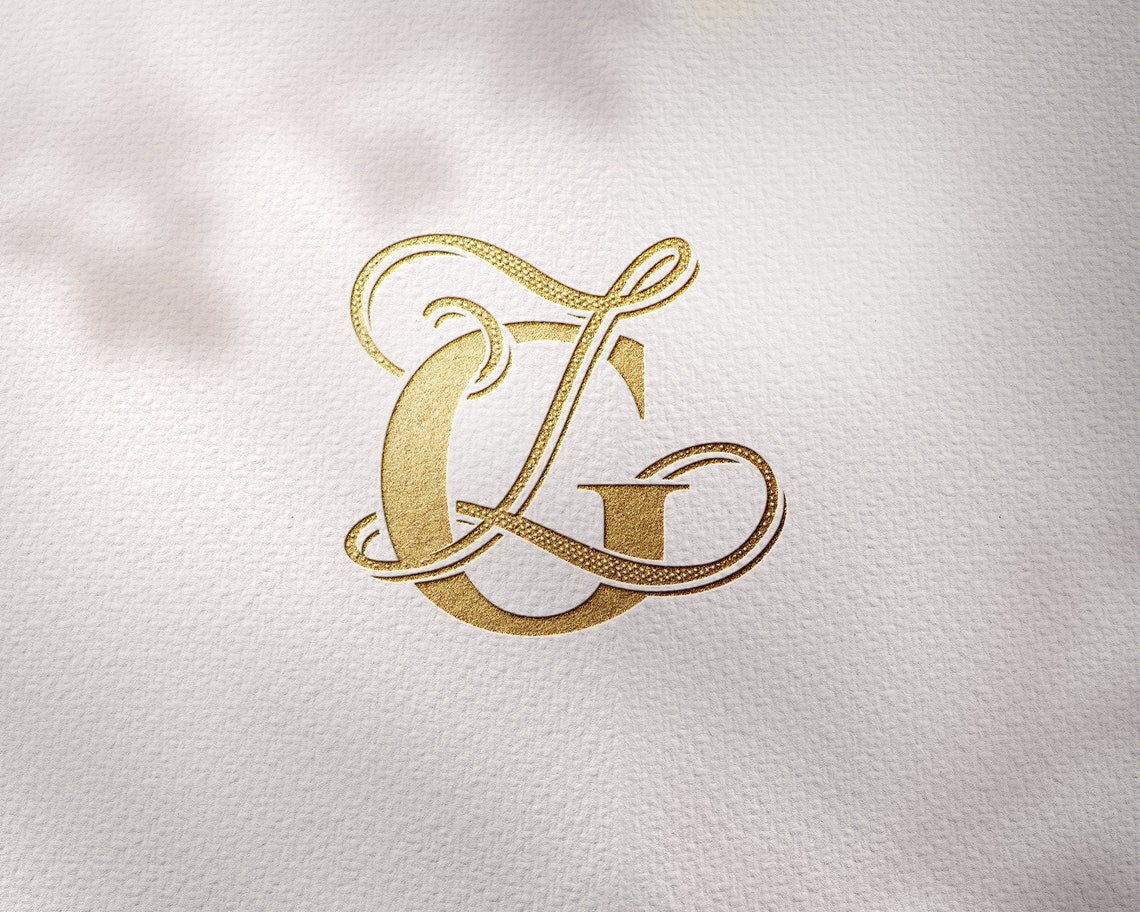 Modern Wedding Monogram Logo, Two Letters Logo, Minimalist Wedding ...