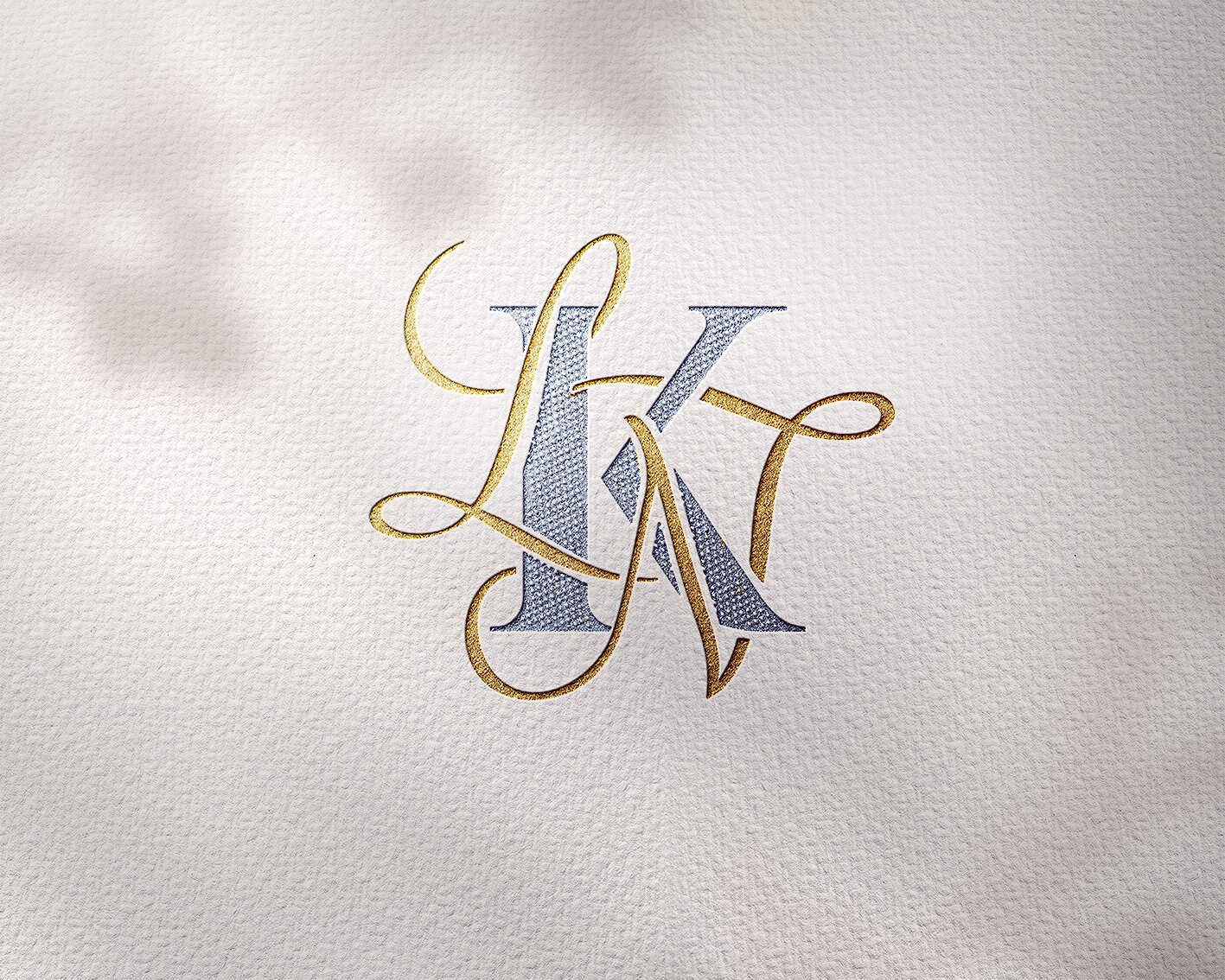 3 Letter Colorful Wedding Monogram, 3 Letters Monogram Logo With Colors ...