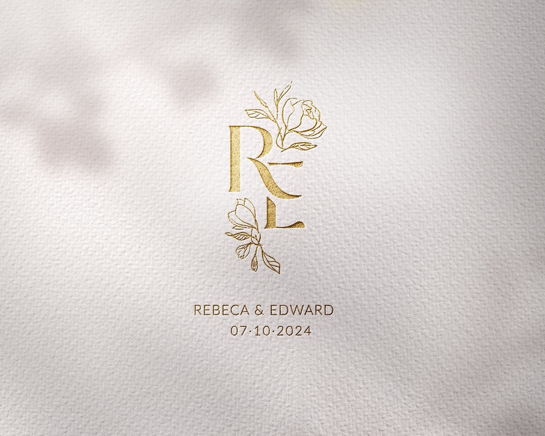 Gold Wedding Monogram Digital Download, Monogram Logo Design, SVG ...