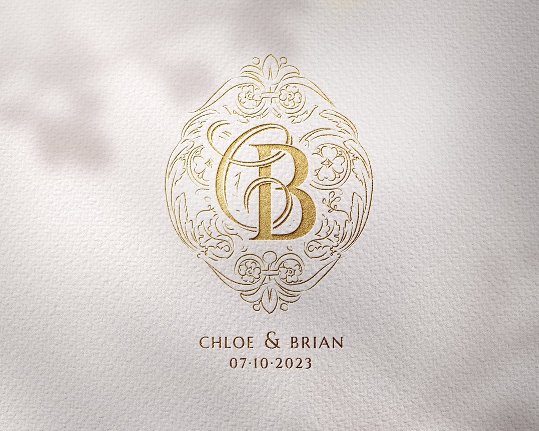 Royal Wedding Monogram, Modern Classic Wedding Monogram Digital ...