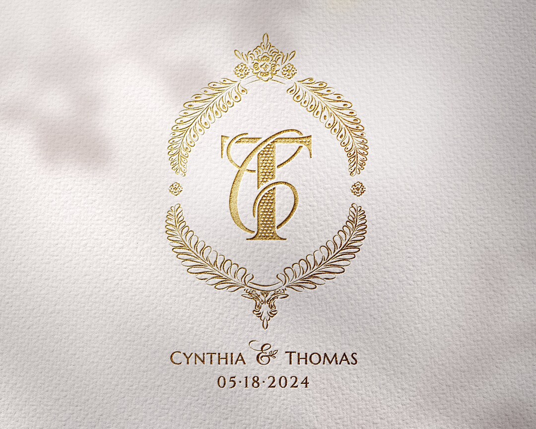 Crown WEDDING Monogram, Royal Monogram Logo, PERSONELIZED, Wedding ...