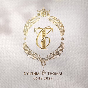 Crown WEDDING Monogram, Royal Monogram Logo, PERSONELIZED, Wedding ...