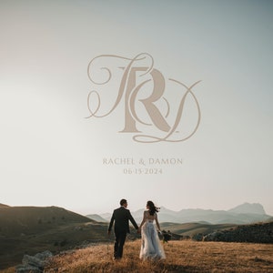 3 Letter Wedding Monogram, Three Letters Monogram Logo, 3 Letters ...