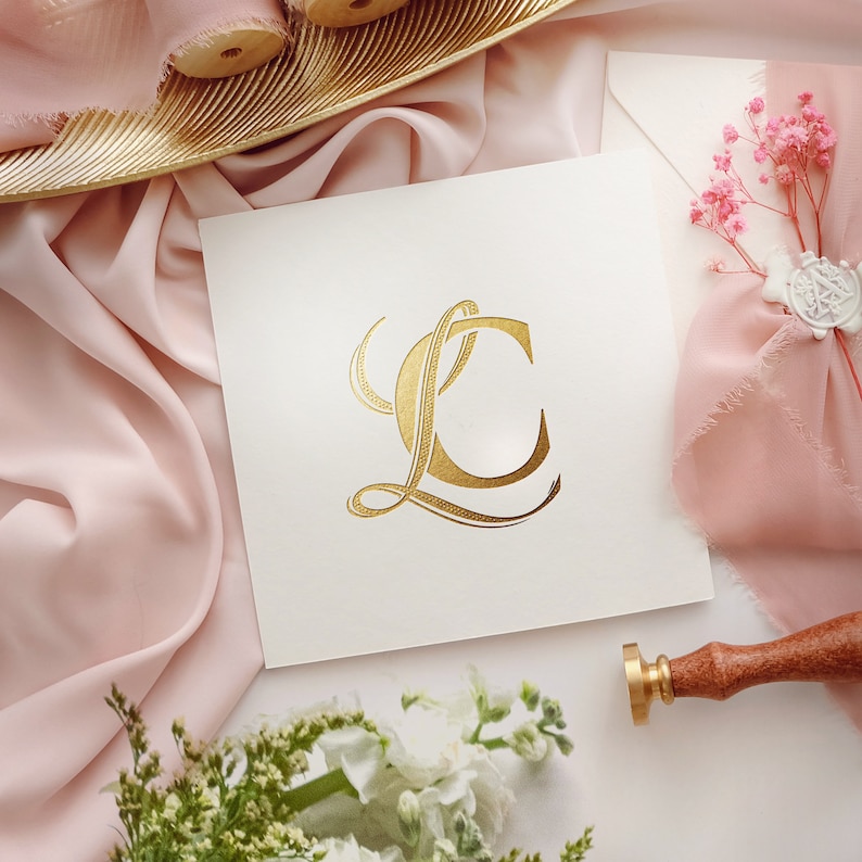 2 Letters Monogram LC • Lc Logo • INSTANT Download • LC Wedding ...