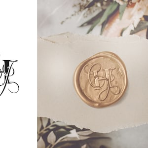 3 Letter Wedding Monogram, Three Letters Monogram Logo, 3 Letters ...