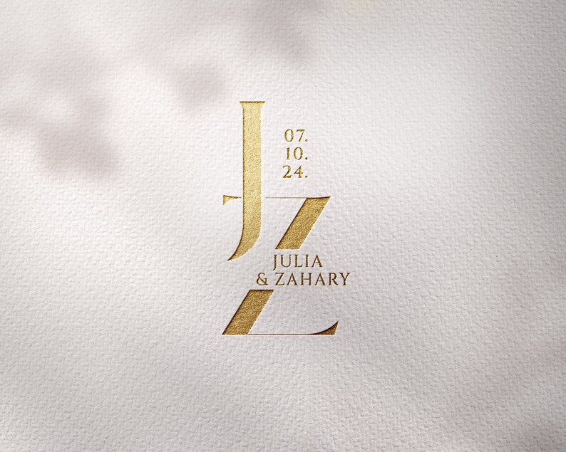 Minimalistic Wedding Monogram, Two Letters Logo, Wedding Monogram ...