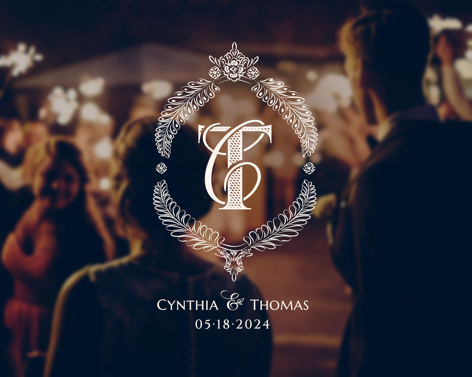 Crown WEDDING Monogram, Royal Monogram Logo, PERSONELIZED, Wedding ...
