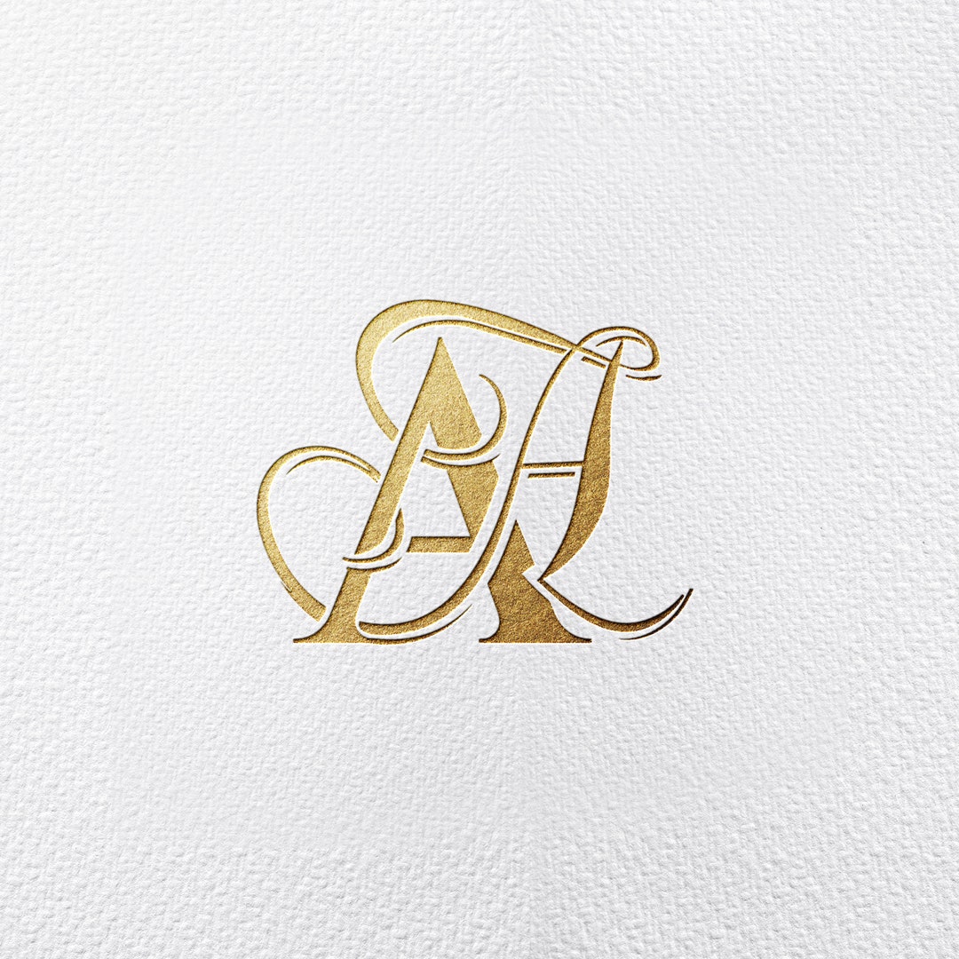Modern Wedding Monogram, Two Letters Logo, Minimalist Wedding Monogram ...