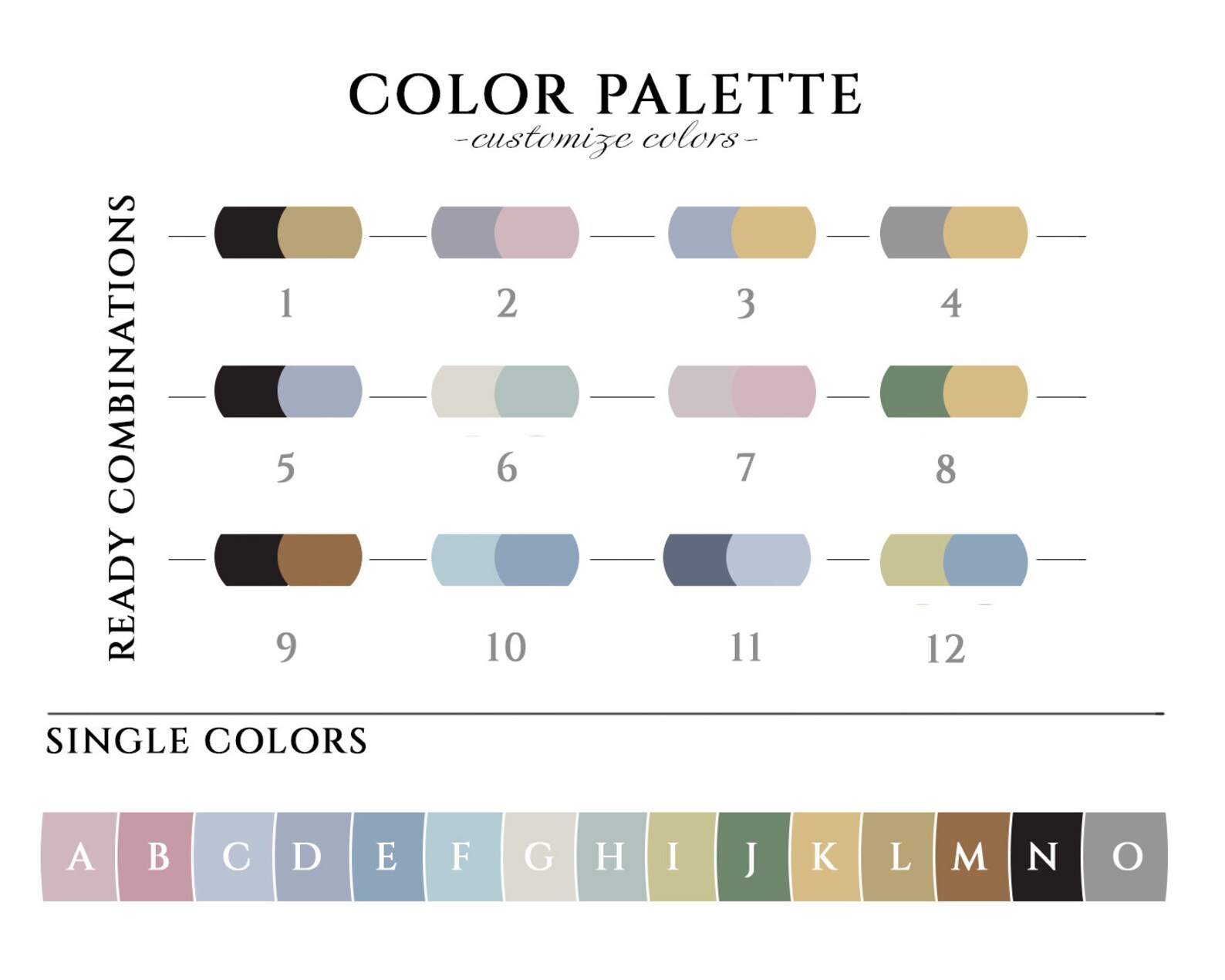 3 Letter Colorful Wedding Monogram, 3 Letters Monogram Logo With Colors ...