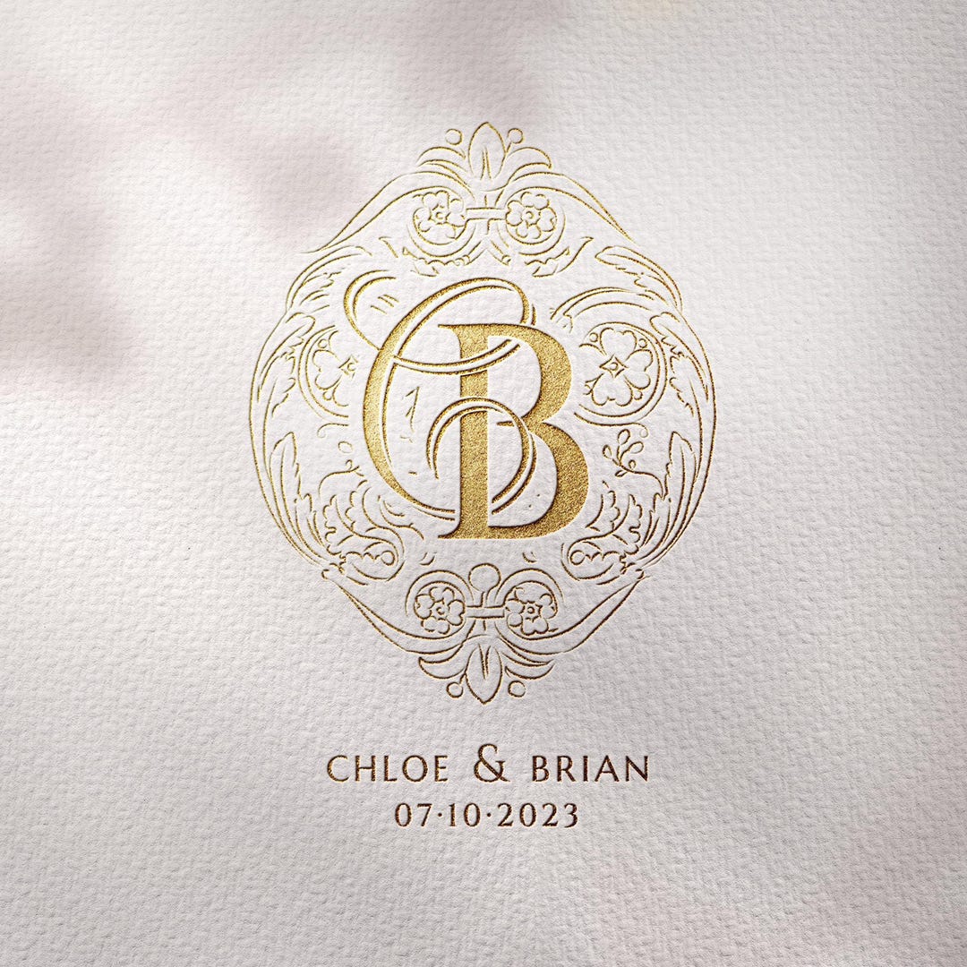 Royal Wedding Monogram, Modern Classic Wedding Monogram Digital ...