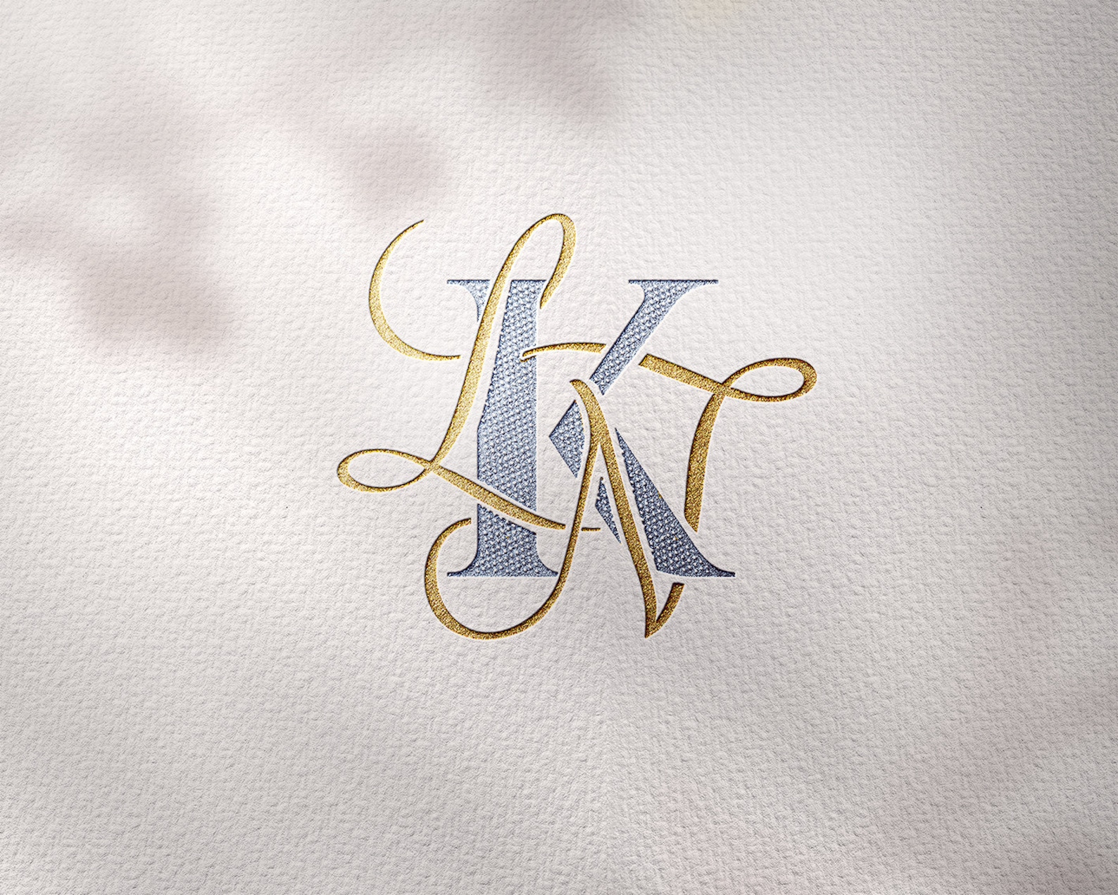 3 Letter Colorful Wedding Monogram, 3 Letters Monogram Logo With Colors ...
