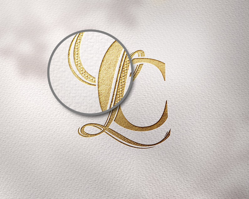 2 Letters Monogram LC Dot Decorated • Lc Logo • INSTANT Download • LC ...