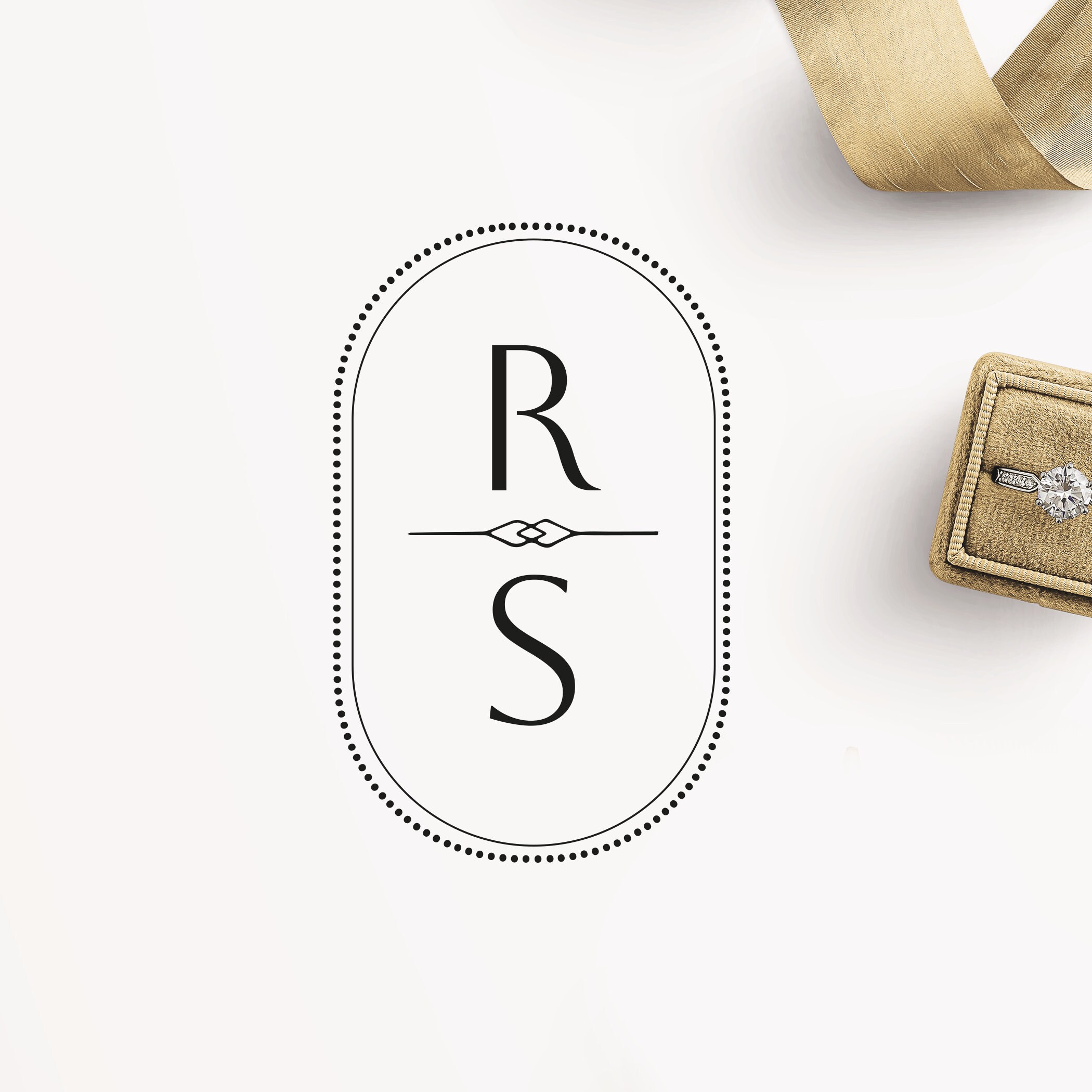 Gold Monogram Logo Design, Elegant Wedding Monogram, Digital Download ...