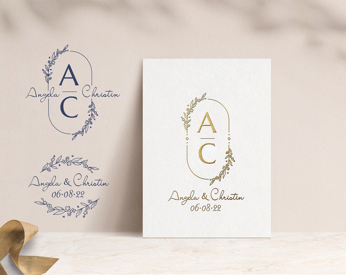 WEDDING Monogram Set Monogram Logo Set Wedding Logo Wedding - Etsy