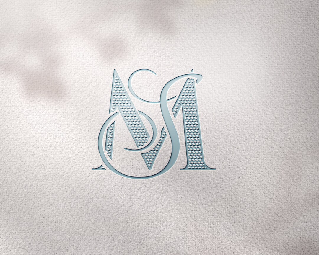 Modern Wedding Monogram Logo, Two Letters Logo, Minimalist Wedding ...