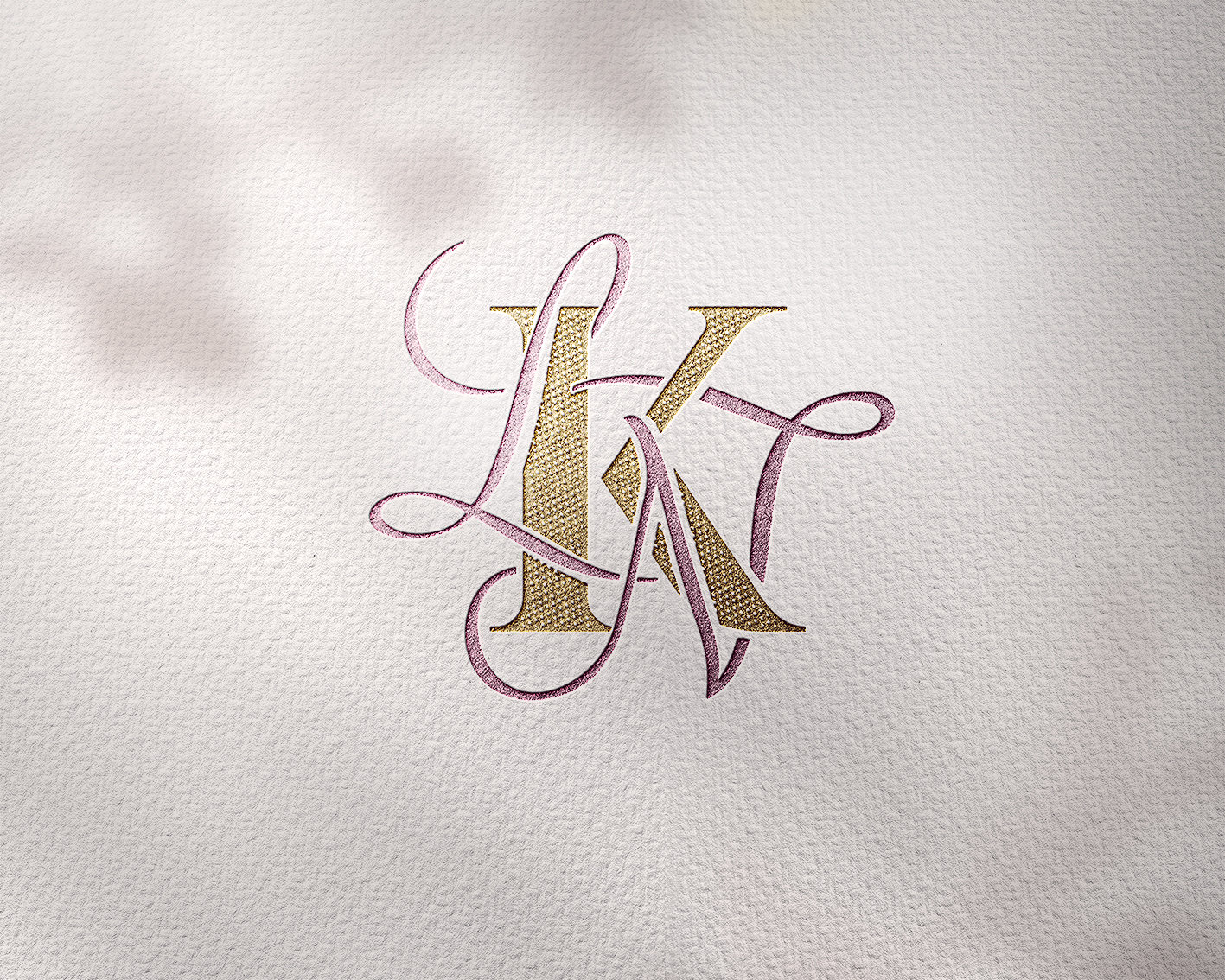3 Letter Colorful Wedding Monogram, 3 Letters Monogram Logo With Colors ...