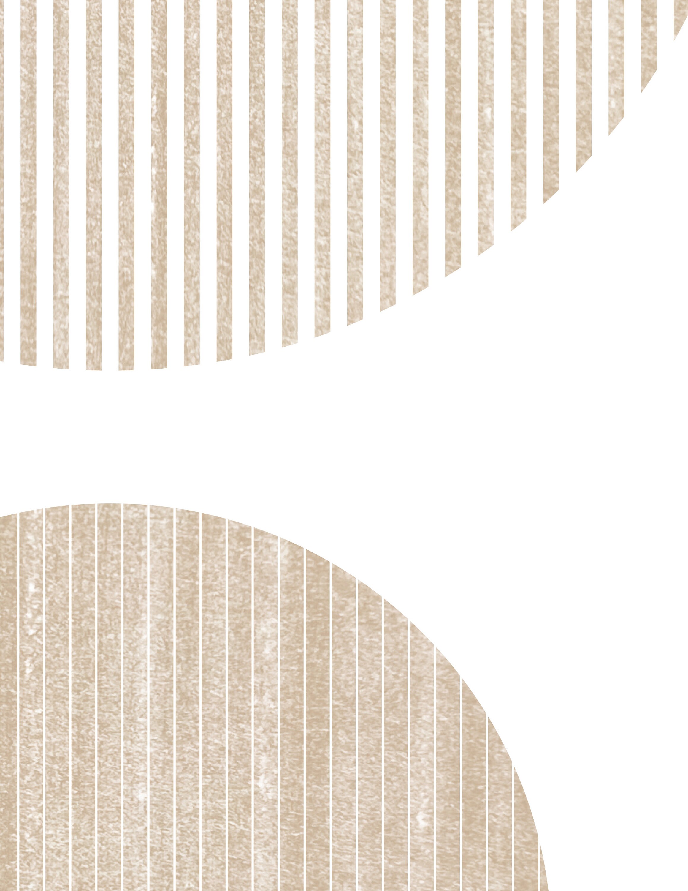 Half Circle Print 2, Neutral Boho Geometric Art, Stripes, Abstract, Mid ...