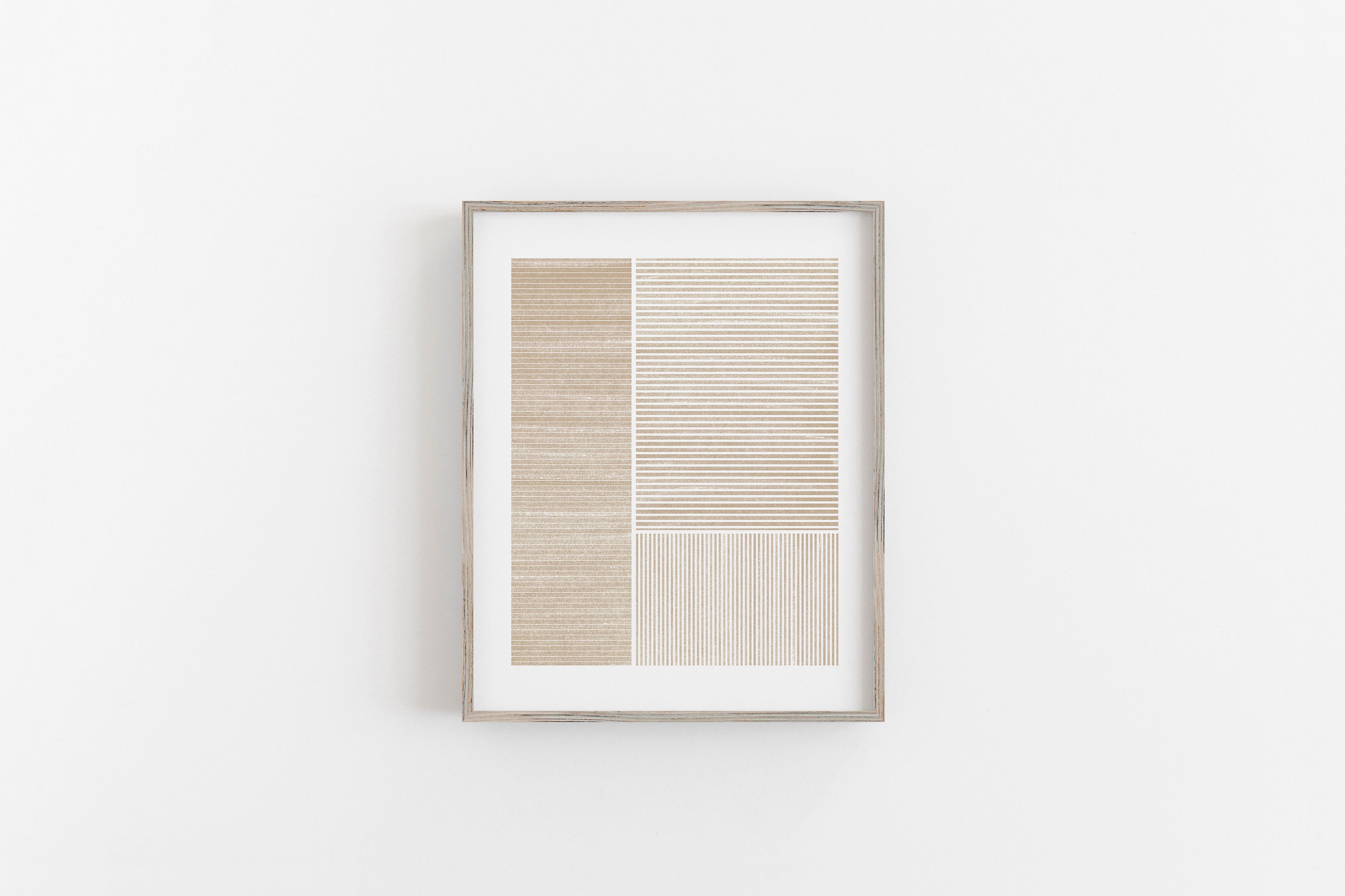 Geometric Block Print Set, Geometric Art, Neutral Colors, Beige and ...