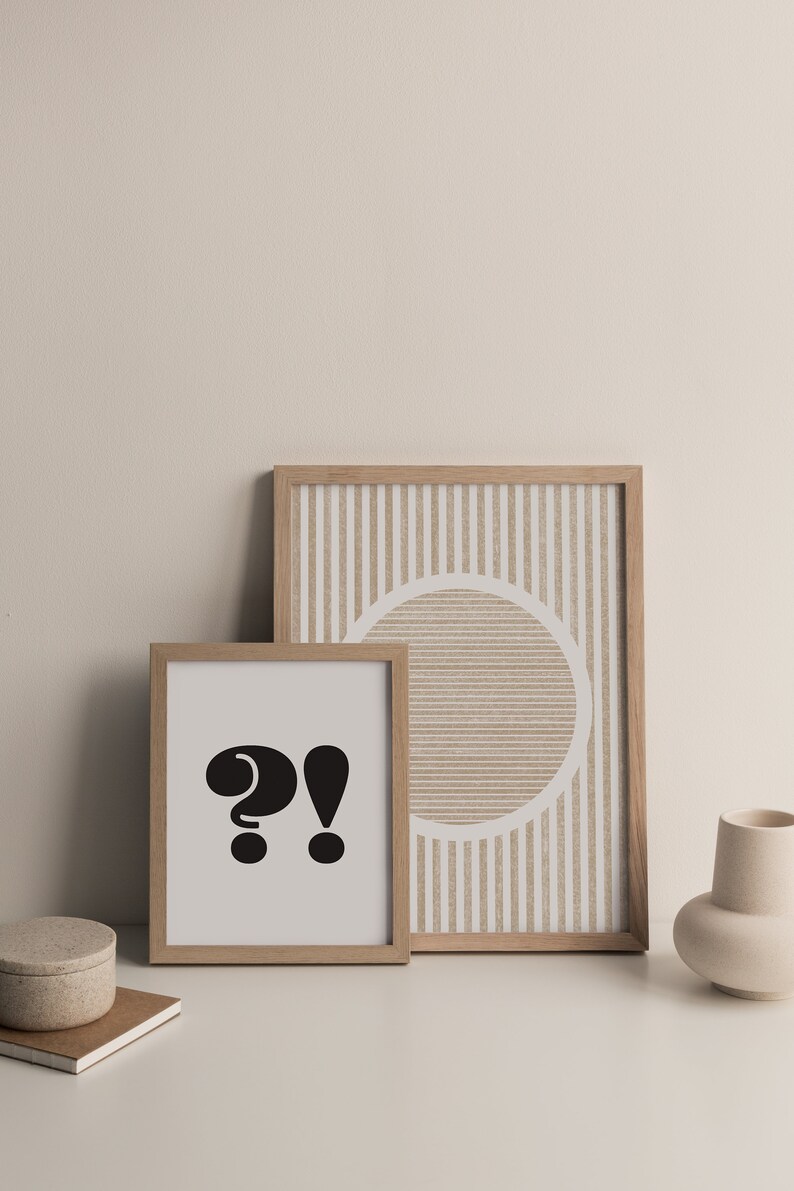 Punctuation, Question Exclamation Point, Black and White, Typeface Art ...