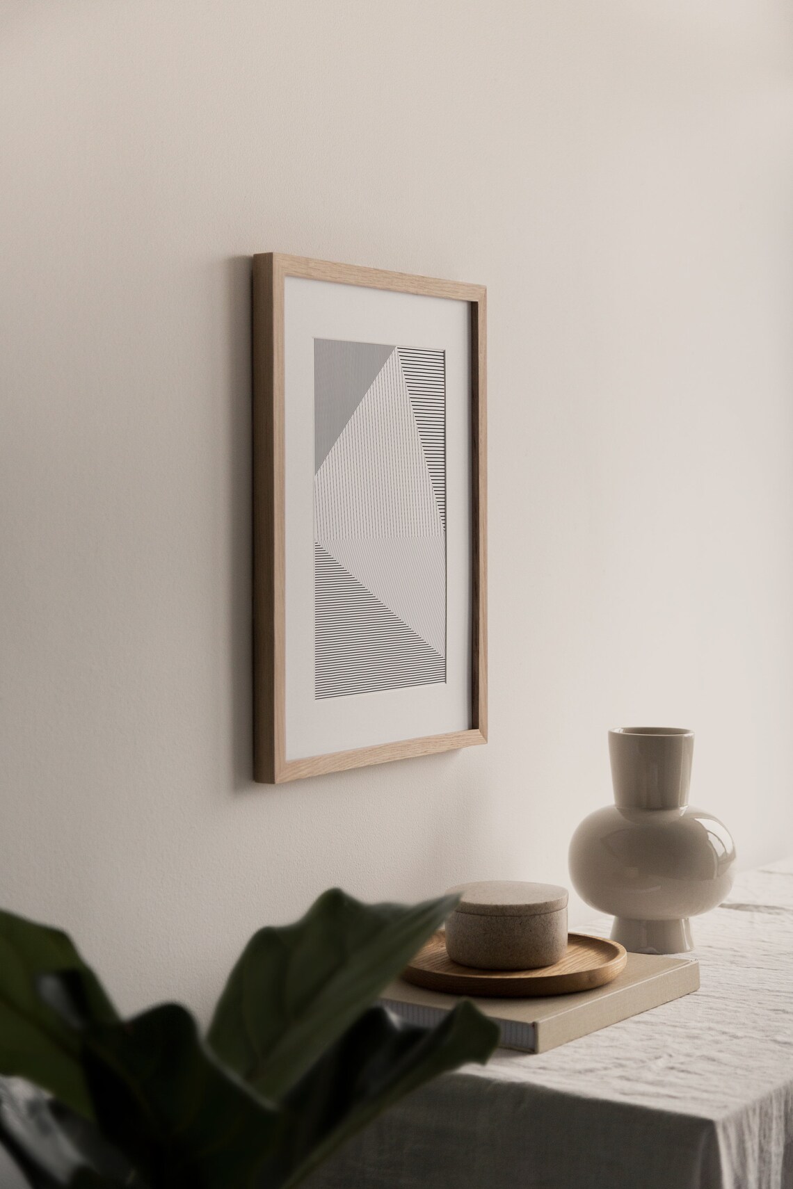 Diagonals, Geometric Art, Black and White, Abstract, Modern Minimal Art ...