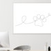 One Line Drawing | Dog Paw Print One Line Art, Abstract Line Woman Wall ...
