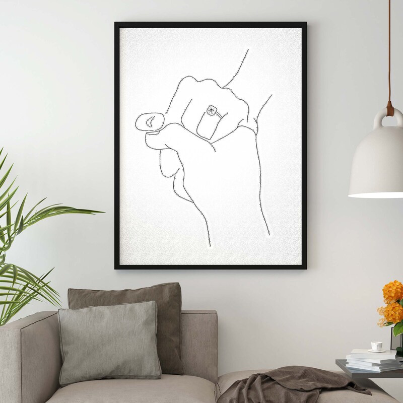 Holding Hands Line Art - Etsy