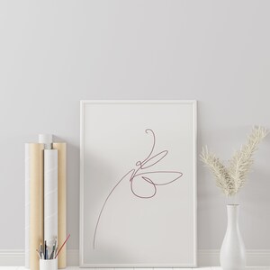 Butterfly Line Art | Abstract Butterfly Wall Art, Line Art Print ...