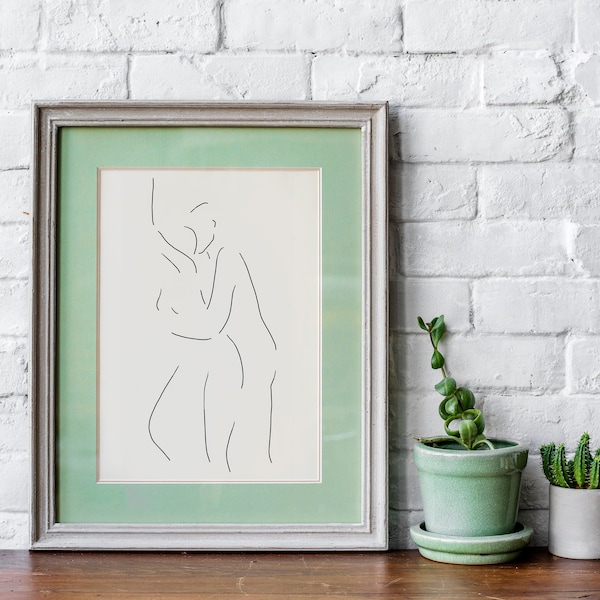 Naked Black Couple Wall Art Etsy New Zealand